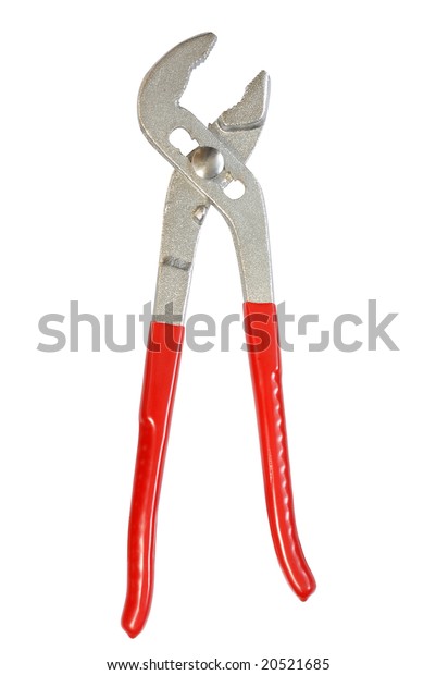 Adjustable Spanner Red Handles Isolated On Stock Photo 20521685 ...