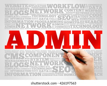 Admin Word Cloud Concept Stock Photo 426197563 | Shutterstock