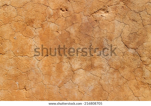 Adobe Wall Texture Material Construction Stock Photo 216808705 ...