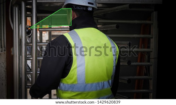 Advanced Recognition Face Scanner Gate Scanning Foto de stock ...