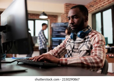 Advanced Technology Cyber Developer Creating Node Stock Photo ...