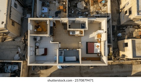 Aerial Angle Shot Rectangular Shaped Apartment AI-generated image ...