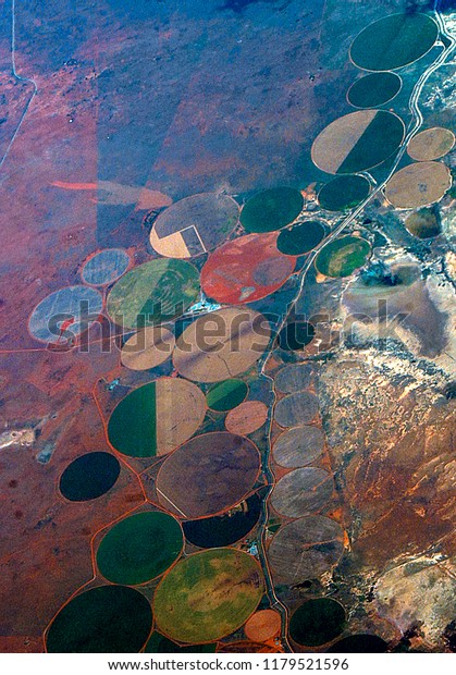 Aerial Shot Rounded Fields Between Cape Stock Photo 1179521596 ...