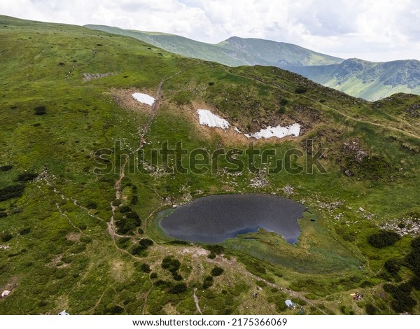 Aerial View Landscape Mountain Tracking Tourism Stock Photo 2175366069 ...