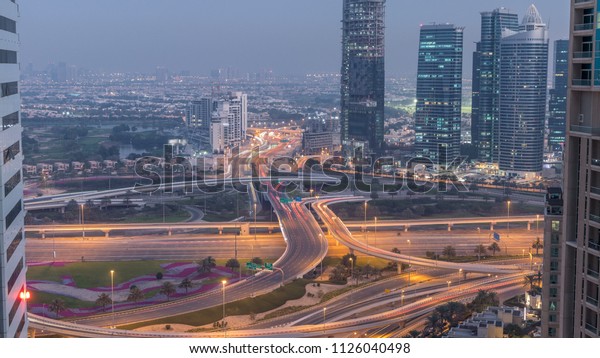 Aerial View Road Intersection Big City Stock Photo 1126040498 ...