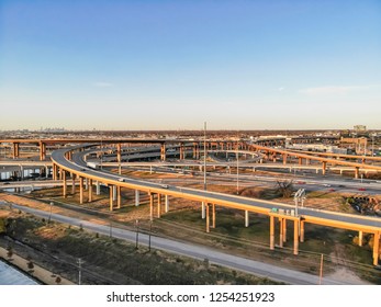 Aerial View Stack Interchange Elevated Highway Stock Photo 1254251923 ...