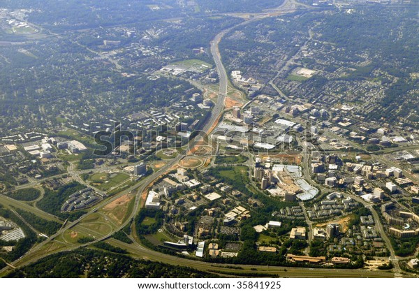 Aerial View Tysons Corner Mclean Commercial Stock Photo (Edit Now) 35841925