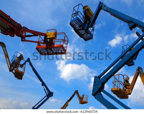 Aerial Work Platforms Cherry Picker On Stock Photo (Edit Now) 612960734