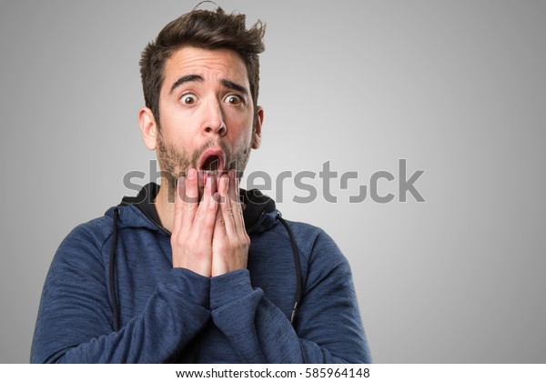 Afraid Young Man Foto stock 585964148 | Shutterstock