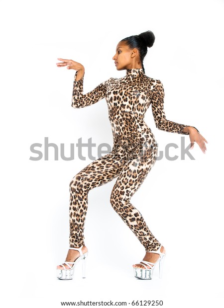 African Dancer Leopard Suit Posing On Stock Photo 66129250 | Shutterstock