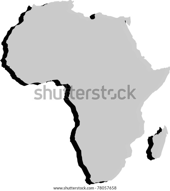 Africas Grey Map Stock Photo (Edit Now) 78057658