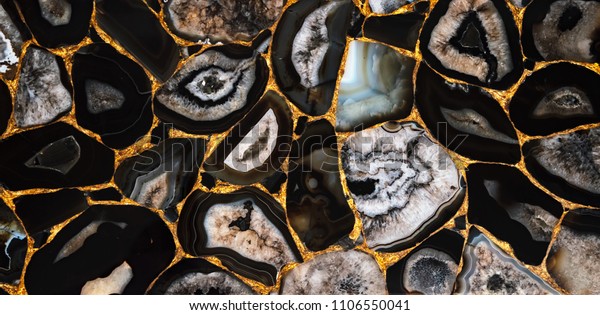 Agate Umbra Gold Pattern Stock Photo (Edit Now) 1106550041