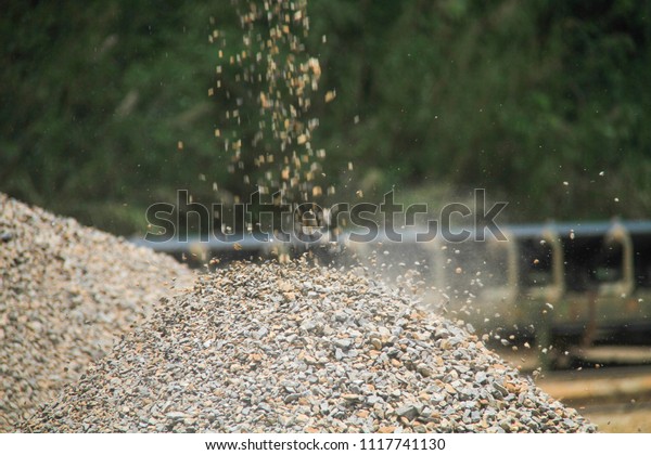 Aggregate Drop Aggregate Pile Stock Photo (Edit Now) 1117741130