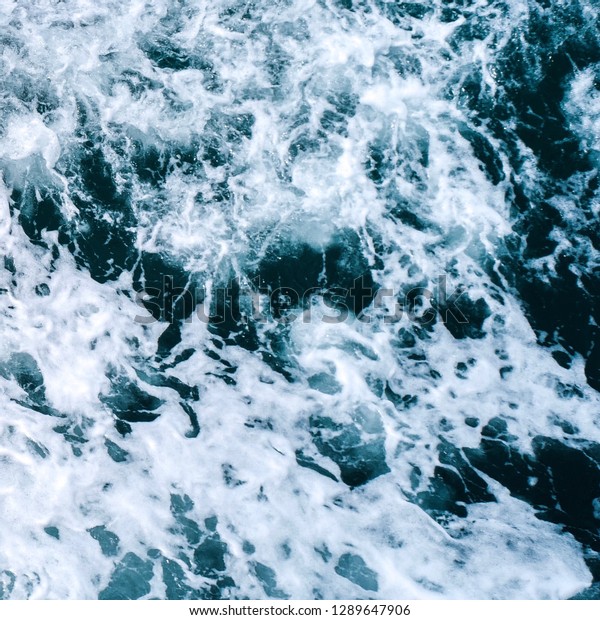 Aggressive Seas Wave Pattern Random Shape Stock Photo 1289647906 ...