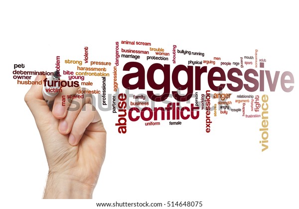 Aggressive Word Cloud Concept Stock Photo (Edit Now) 514648075