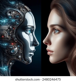 Ai Side Face Looking Human Side AI-generated image 2480247313 ...