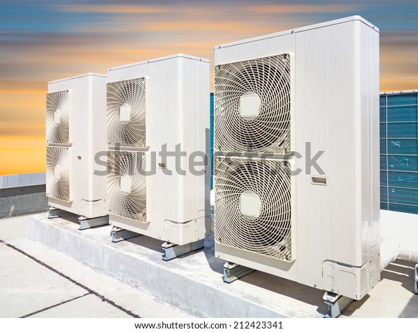 Air Compressor Air Condenser Unit Located Stock Photo (Edit Now) 212423341