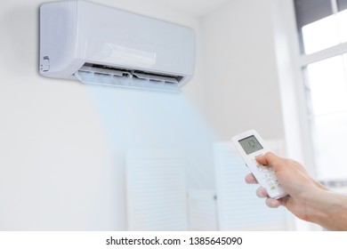 Air Conditioner Blowing Cold Air Stock Photo (Edit Now) 1385645090