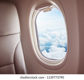 Airplane Interior Window View Dubai City Stock Photo 1283620066 ...