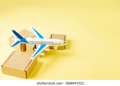 Airplane Stack Cardboard Boxes Concept Air Stock Photo 1868491912 ...