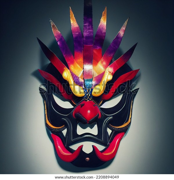Akuma Devil Samurai Mask Multi Color Stock Photo 2208894049 | Shutterstock