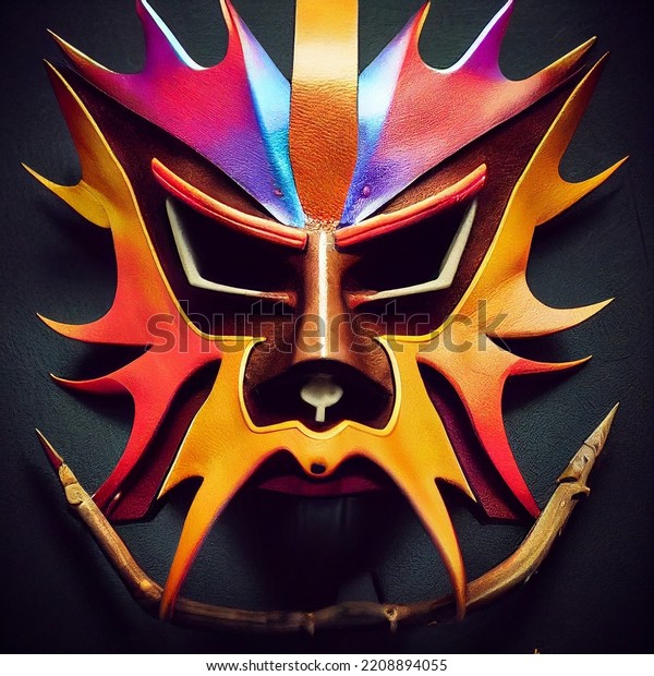 Akuma Devil Samurai Mask Multi Color Stock Photo 2208894055 | Shutterstock