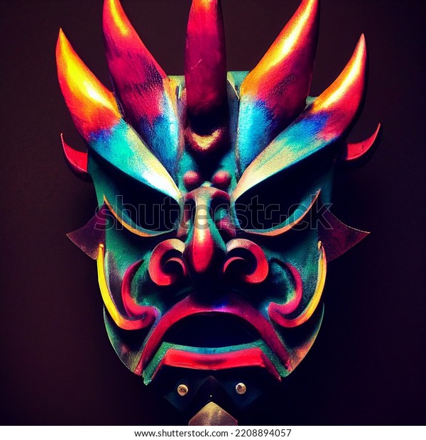 Akuma Devil Samurai Mask Multi Color Stock Photo 2208894057 | Shutterstock