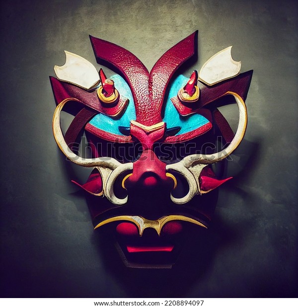 Akuma Devil Samurai Mask Multi Color Stock Photo 2208894097 | Shutterstock