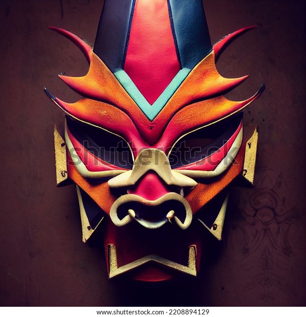 Akuma Devil Samurai Mask Multi Color Stock Photo 2208894129 | Shutterstock