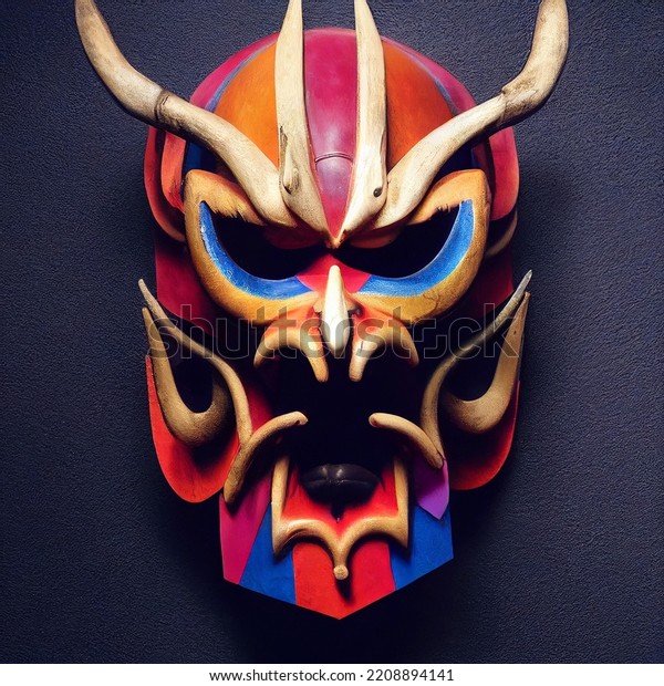 Akuma Devil Samurai Mask Multi Color Stock Photo 2208894141 | Shutterstock