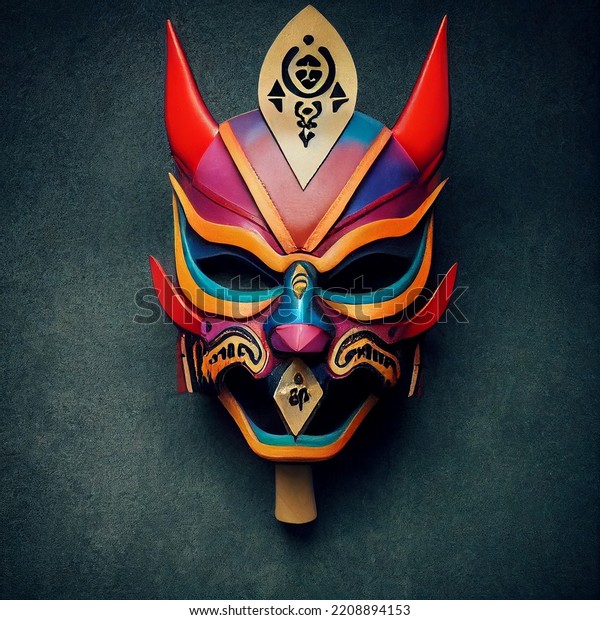 Akuma Devil Samurai Mask Multi Color Stock Photo 2208894153 | Shutterstock