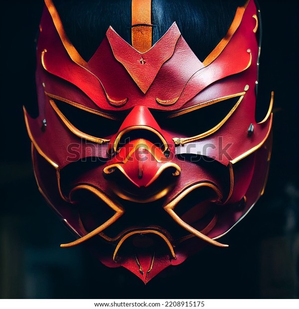 Akuma Devil Samurai Mask Multi Color Stock Photo 2208915175 | Shutterstock