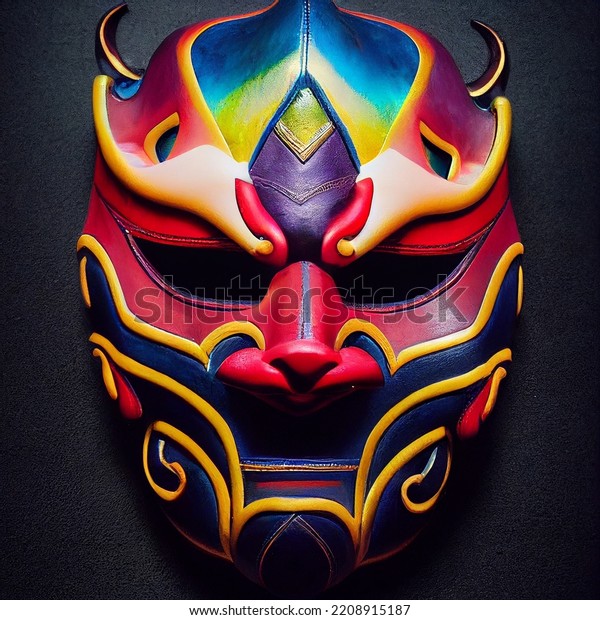 Akuma Devil Samurai Mask Multi Color Stock Photo 2208915187 | Shutterstock
