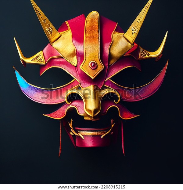Akuma Devil Samurai Mask Multi Color Stock Photo 2208915215 | Shutterstock