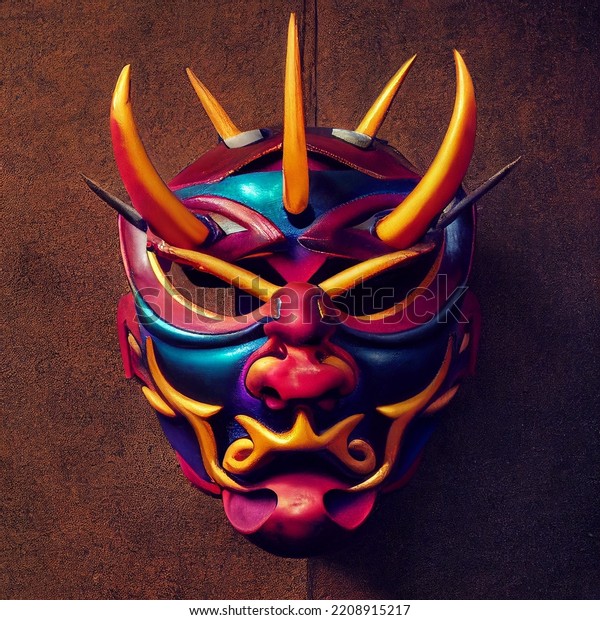 Akuma Devil Samurai Mask Multi Color Stock Photo 2208915217 | Shutterstock