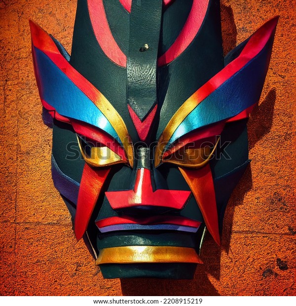 Akuma Devil Samurai Mask Multi Color Stock Photo 2208915219 | Shutterstock