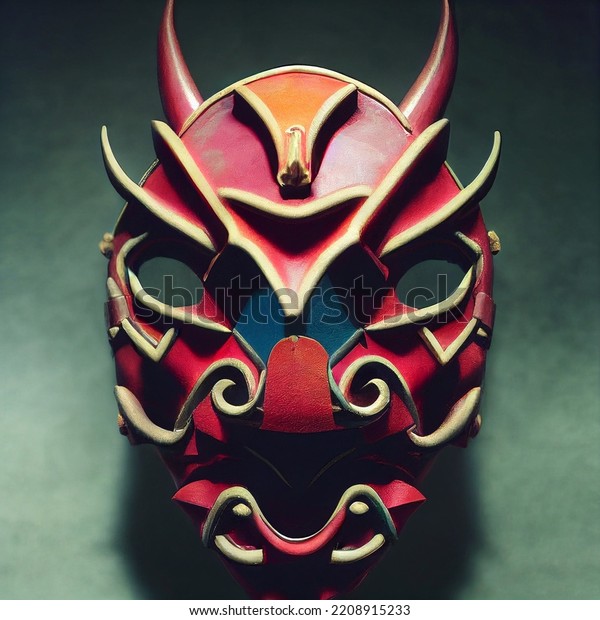 Akuma Devil Samurai Mask Multi Color Stock Photo 2208915233 | Shutterstock