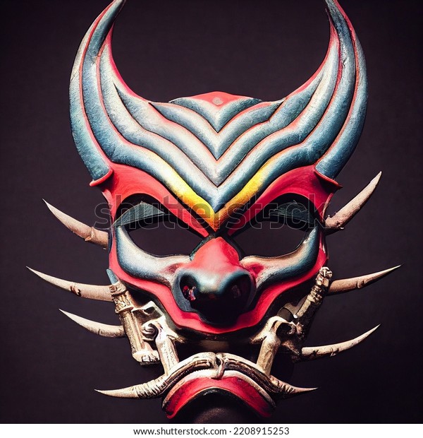Akuma Devil Samurai Mask Multi Color Stock Photo 2208915253 | Shutterstock