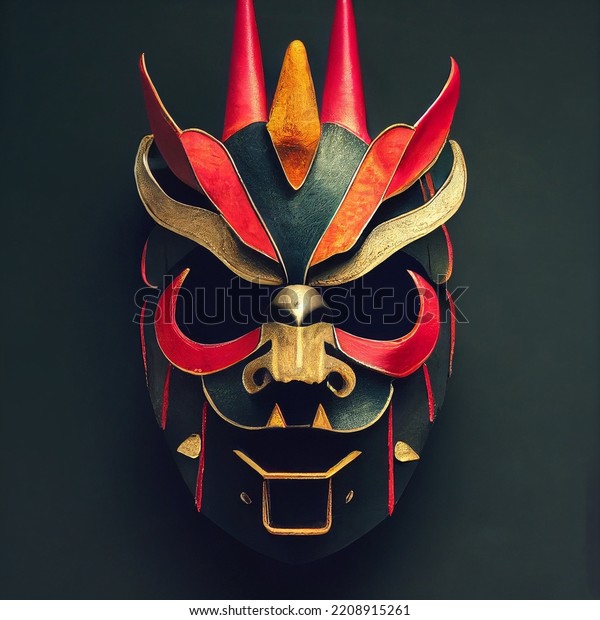 Akuma Devil Samurai Mask Multi Color Stock Photo 2208915261 | Shutterstock