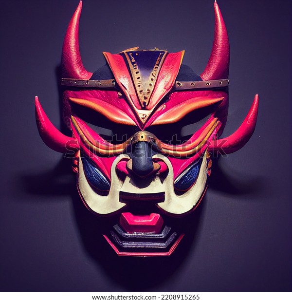 Akuma Devil Samurai Mask Multi Color Stock Photo 2208915265 | Shutterstock