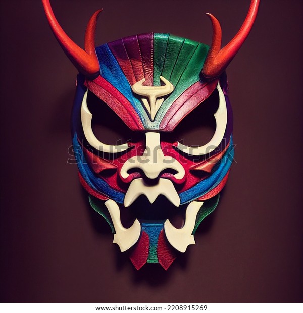 Akuma Devil Samurai Mask Multi Color Stock Photo 2208915269 | Shutterstock