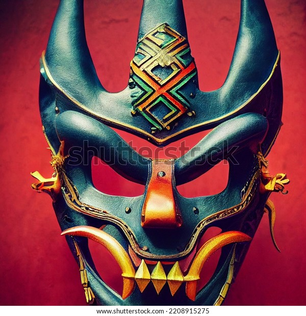 Akuma Devil Samurai Mask Multi Color Stock Photo 2208915275 | Shutterstock