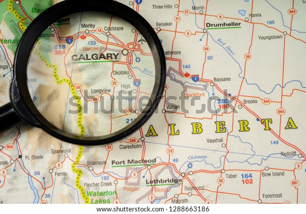 Alberta State On Map Stock Photo 1288663186 | Shutterstock