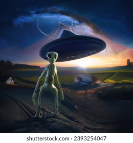 Alien Smoking Marijuana AI-generated image 2451594137 | Shutterstock