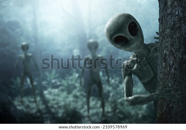 Aliens Creature Forest Stock Photo 2109578969 | Shutterstock