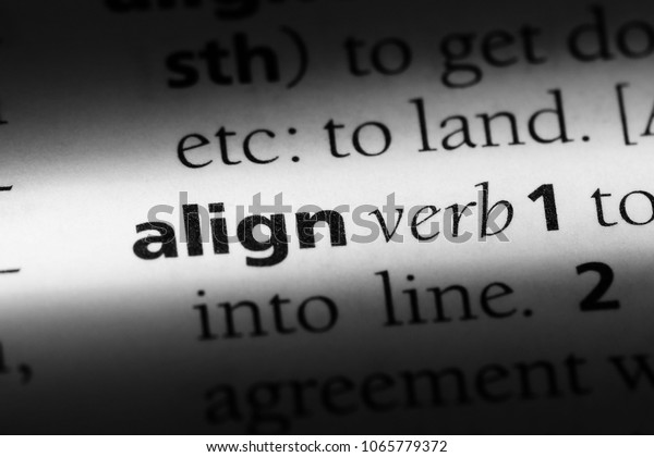 Align Word Dictionary Align Concept Stock Photo 1065779372 | Shutterstock