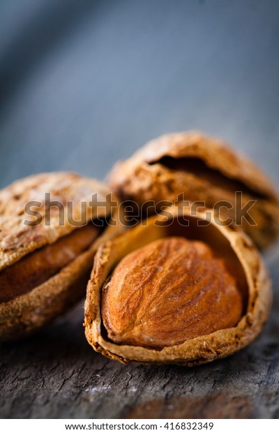 Almonds Shell Closeup Stock Photo (Edit Now) 416832349