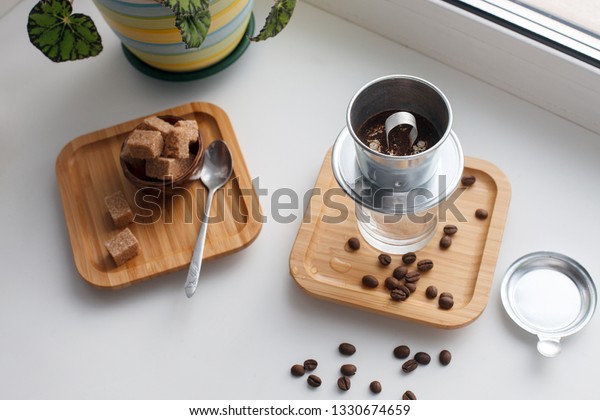 Alternative Coffee Brewing Method Set Stylish Stock Photo 1330674659 ...