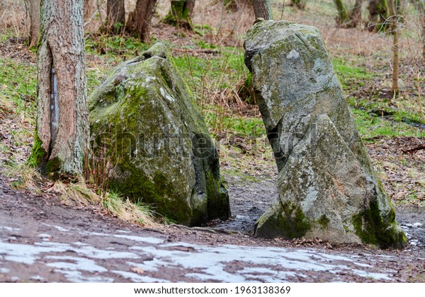 Amazing Giant Hemispherical Stone Split Into Stock Photo 1963138369 ...