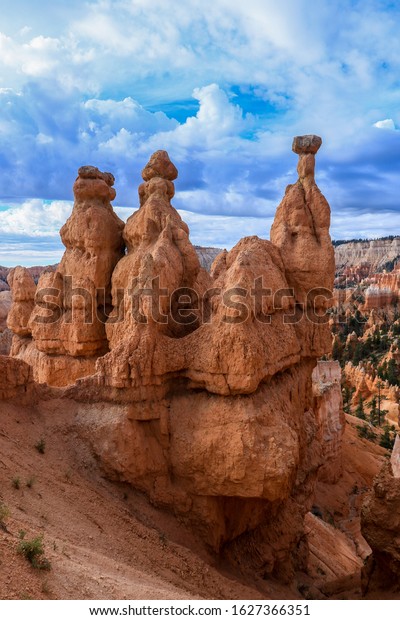 Amazing View Geological Structures Called Hoodoos Stock Photo ...
